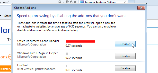 Disable Add-Ons to Speed Up Browsing in Internet Explorer 9