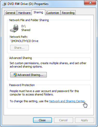 How to Share CD & DVD Drives Over the Network on Windows