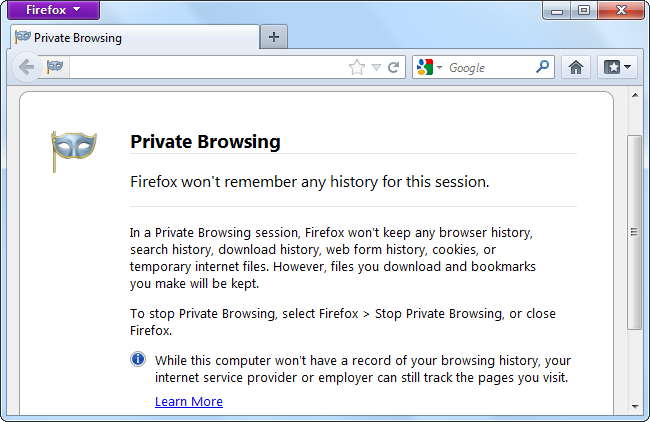 How Private Browsing Works, and Why It Doesn't Offer Complete Privacy