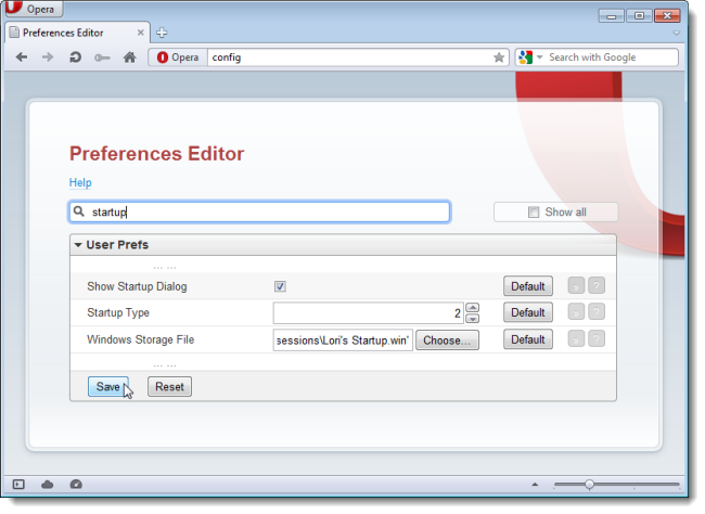 How to Always Show the Startup Dialog When You Open Opera