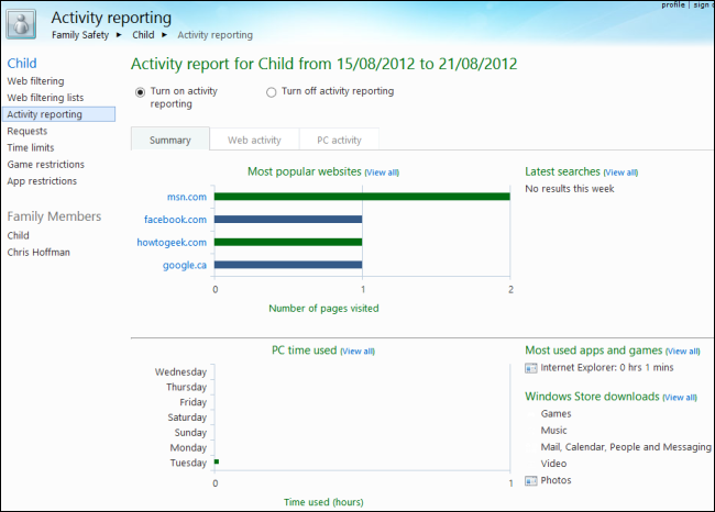How to Monitor and Control Your Children's Computer Usage on Windows 8