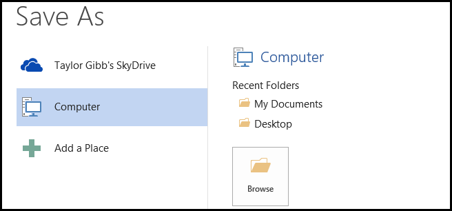 How to Change the Default Save Location for Office 2013