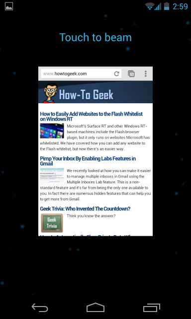 How to Use Android Beam to Wirelessly Transfer Content Between Devices