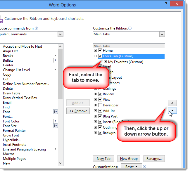 How to Create a Customized Tab on the Microsoft Office Ribbon