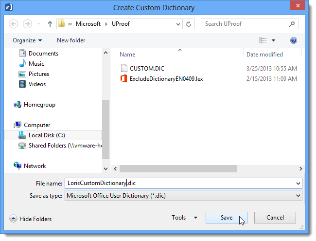 How to Use Custom Dictionaries in Word 2013