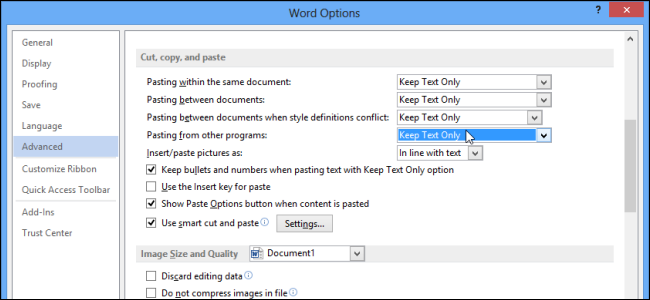 How to Change the Default Paste Setting in Microsoft Word