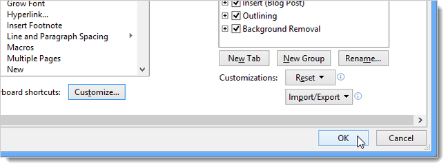 How to Add a Keyboard Shortcut to a Command in Word 2013