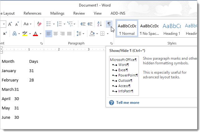 How to Convert Text to a Table and a Table to Text in Word 2013
