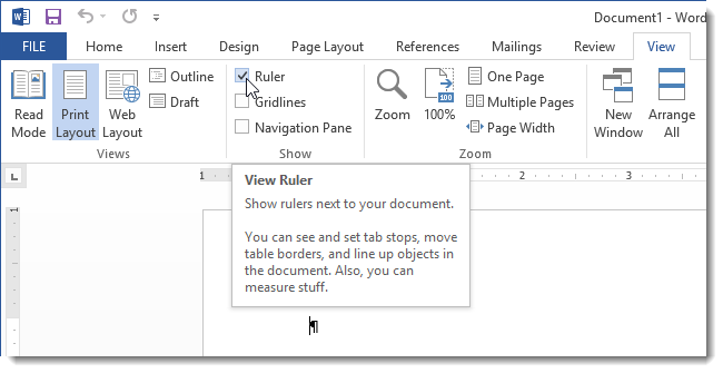 How to Change the Ruler Measurement Unit in Microsoft Word 2013