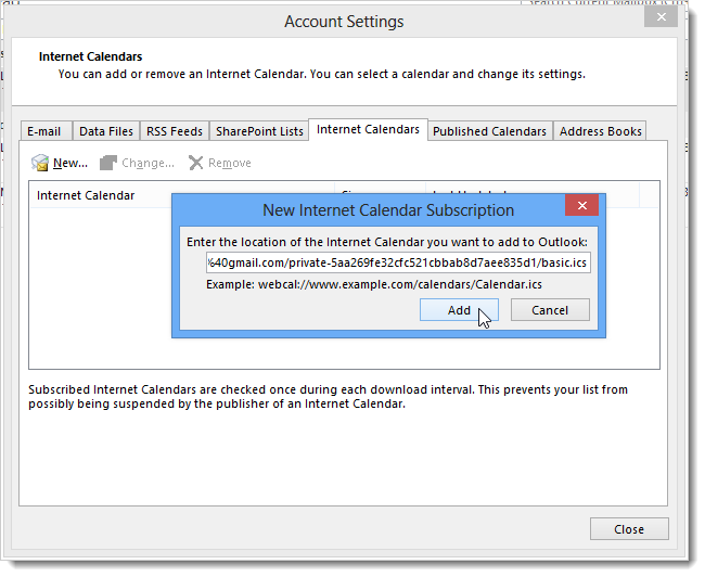 How to View Your Google Calendars in Outlook 2013