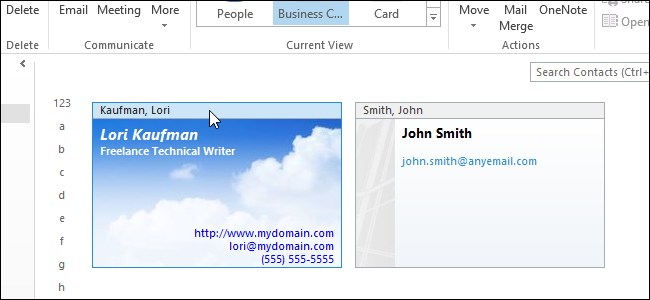 How to Apply a Business Card Template to a Contact and Customize it in ...