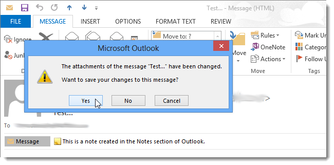 How to Add a Note to an Email Message in Outlook 2013
