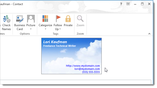 How to Apply a Business Card Template to a Contact and Customize it in ...