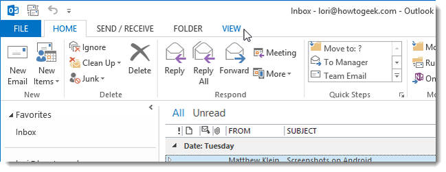 How to Make the Navigation Bar Compact in Outlook 2013