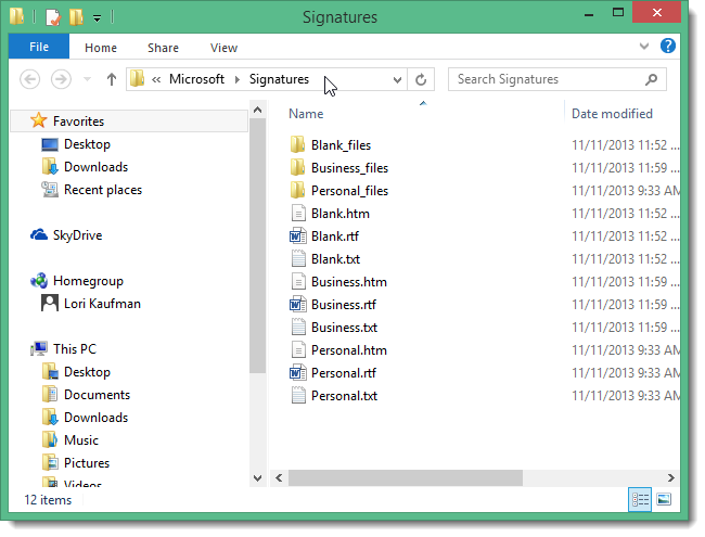 How to Backup and Restore Signatures in Outlook 2013
