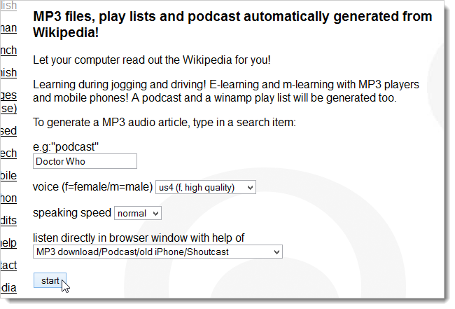 How to Create MP3 Files from Wikipedia Articles