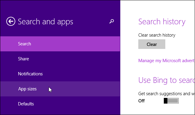 How to Check Disk Usage for Apps in Window 8.1