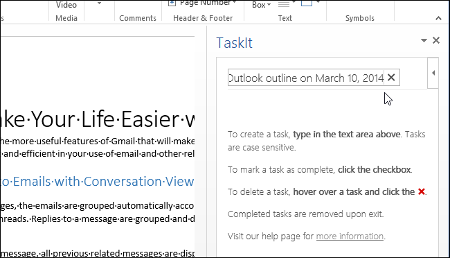 How to Easily Keep Track of Your To-Do List Using the TaskIt App in Word 2013