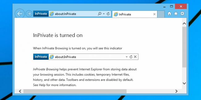 Open IE's Private Browsing Mode the Easy Way