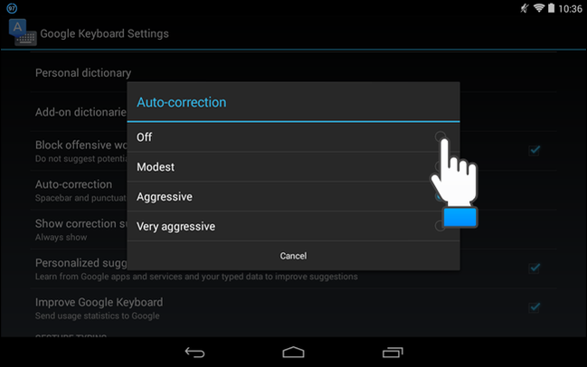 How to Turn Off Auto-Correction in Android