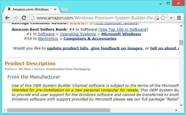 Microsoft is Misleading Consumers With Windows 8.1 System Builder Licensing