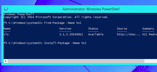 Windows 10 Includes a Linux-Style Package Manager Named "OneGet"