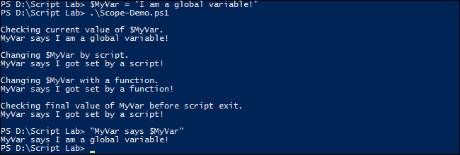 How Scopes Affect PowerShell Scripts