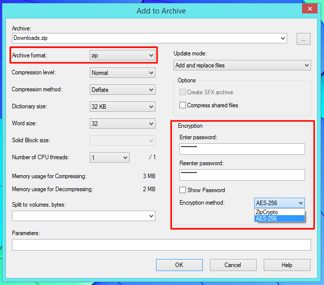 How to Create Encrypted Zip or 7z Archives on Any Operating System