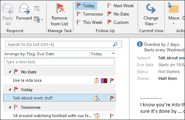 Beginner: How to Create and Manage Tasks in Outlook 2013