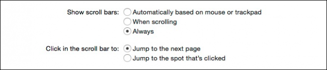 How to Bring Back Always-On Scroll Bars in Mac OS X