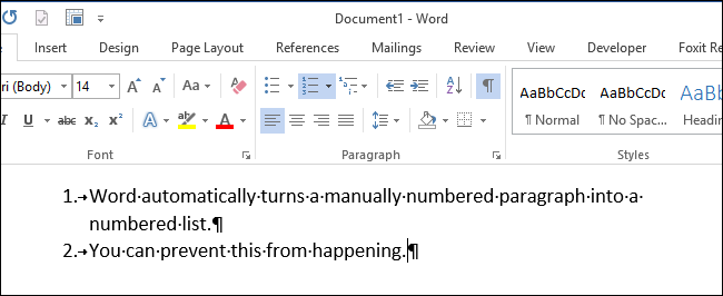 How To Turn Off Automatic Numbered And Bulleted Lists In Microsoft Word