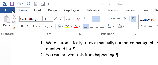 How to Turn Off Automatic Numbered and Bulleted Lists in Microsoft Word
