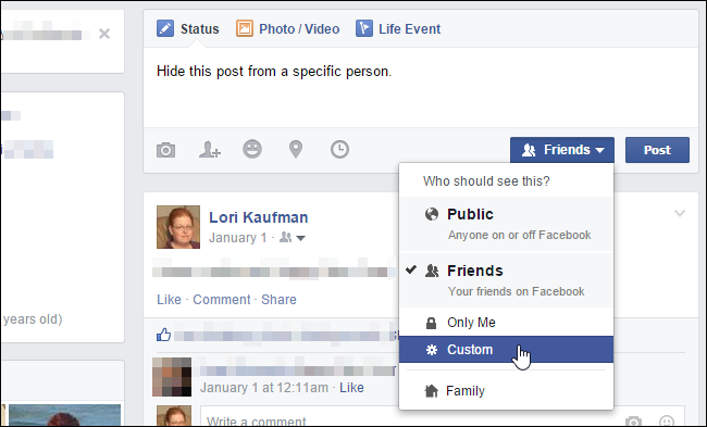 How to Show or Hide Facebook Posts for Certain People