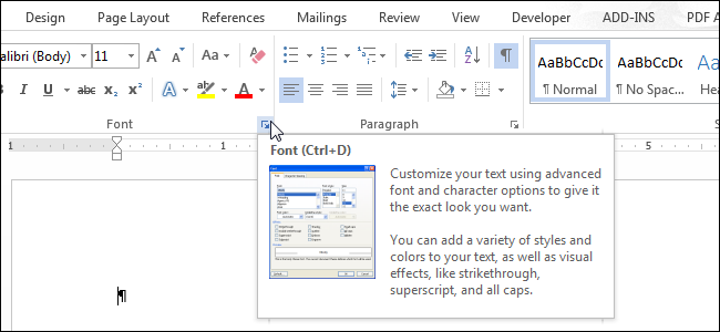 How to Disable ScreenTips in Word 2013