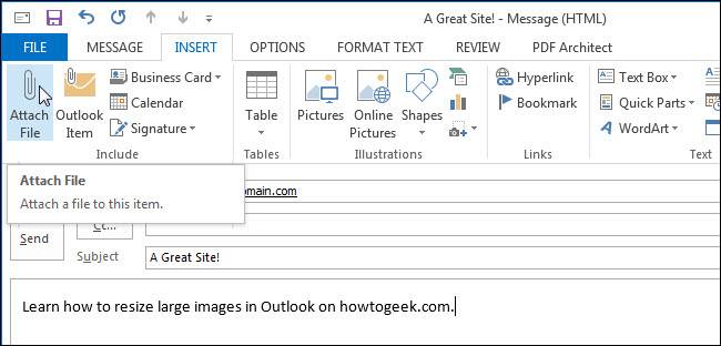 How to Resize Large Image Attachments in Outlook