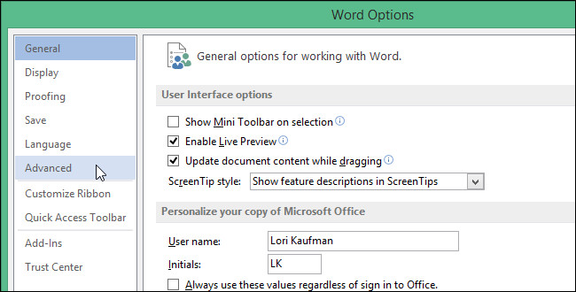 How to Follow Hyperlinks in Word 2013 Without Holding Down the Ctrl Key
