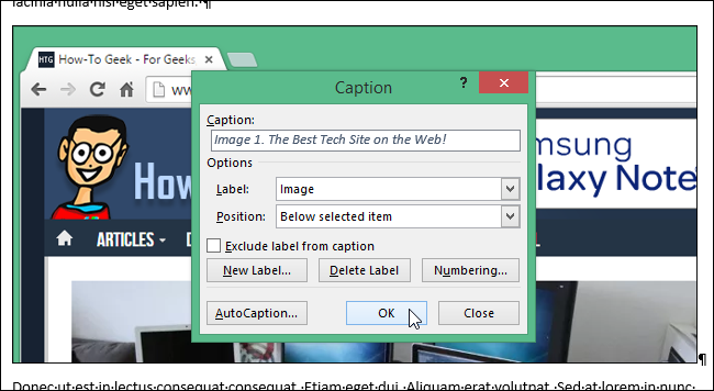 How to Add and Delete Custom Caption Labels in Word 2013