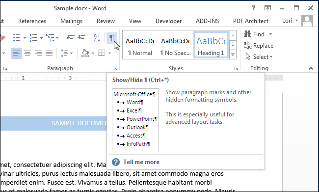 How to Display Non-Printing Characters in Word