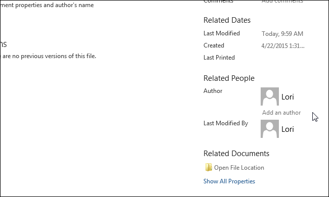 How to Add and Remove Authors in an Office Document