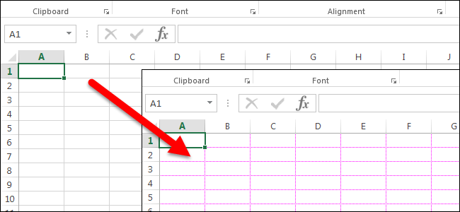 excel gridlines color
