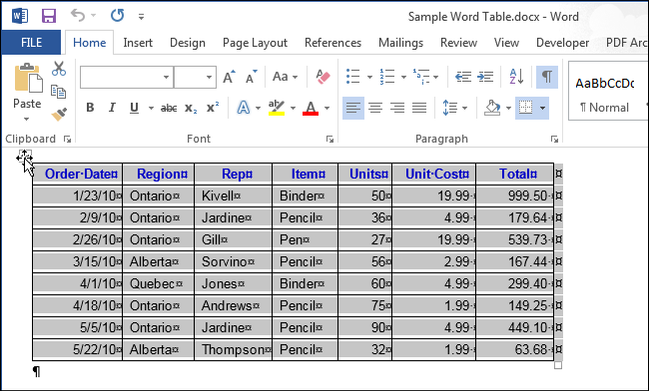 How to Delete a Table in Word