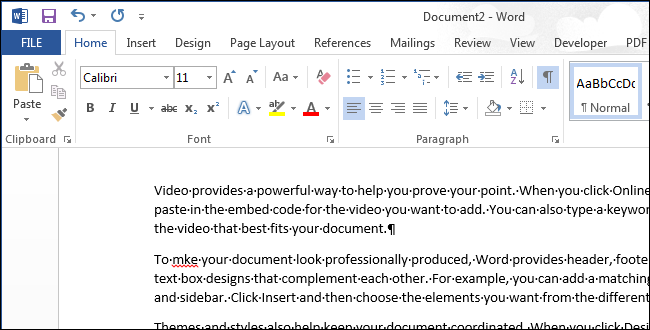 word document information panel