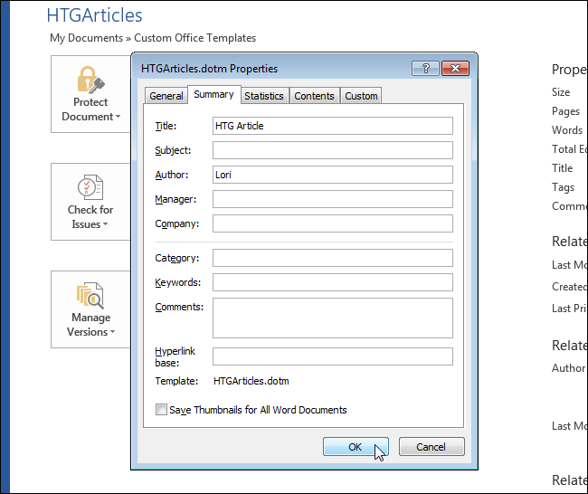How to Change the Default File Name Used When Saving Word Documents