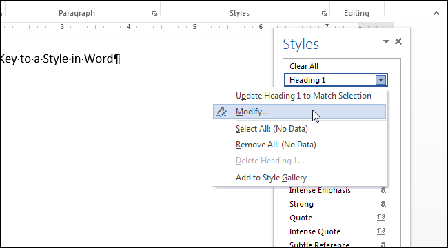 How to Assign a Shortcut Key to a Style in Word