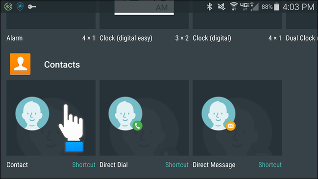 How to Add a Widget for a Contact to the Home Screen in Android