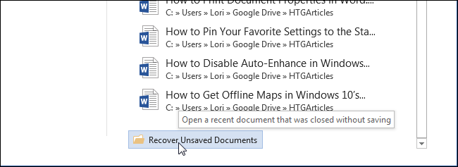 How to Use AutoRecover to Automatically Save Your Word Documents and ...