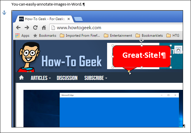 How to Annotate an Image in Word