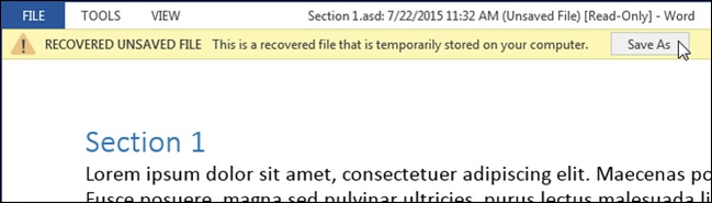 How to Use AutoRecover to Automatically Save Your Word Documents and ...