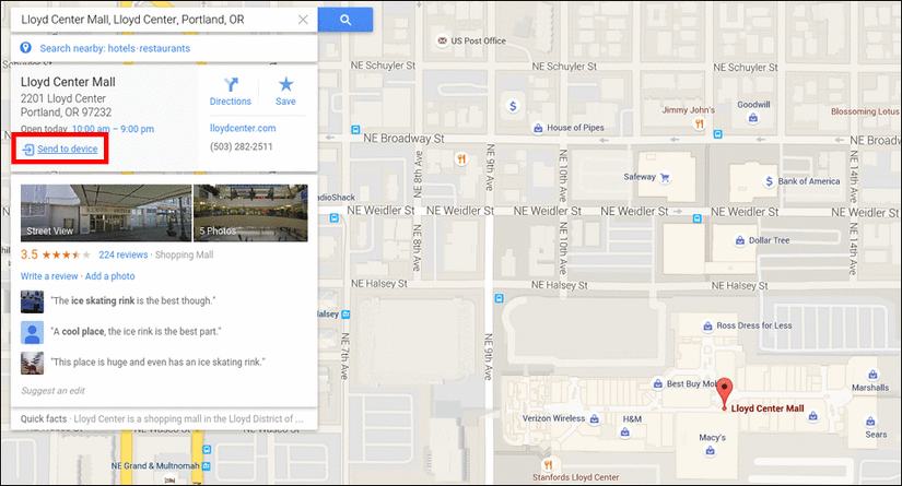 How to Send an Address From Your Desktop to Your Phone in Google Maps