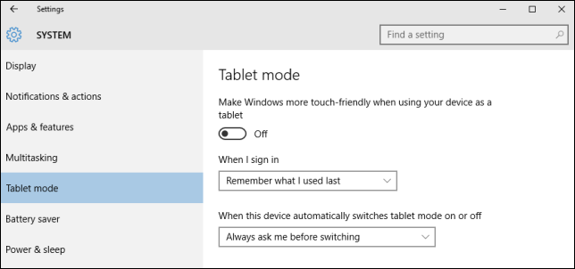 What is Tablet Mode in Windows 10 and How to Turn it On and Off